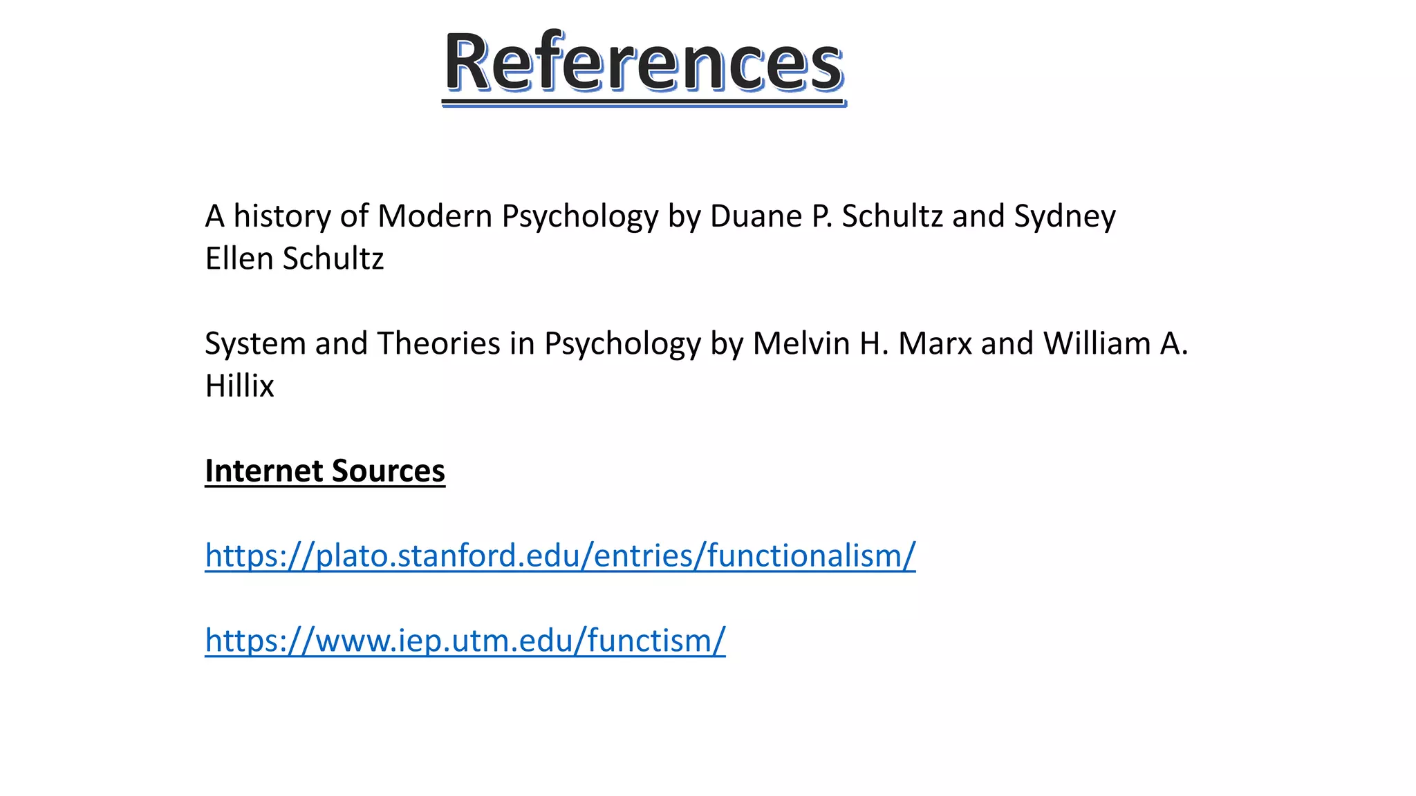 Functionalism in Psychology | PPTX