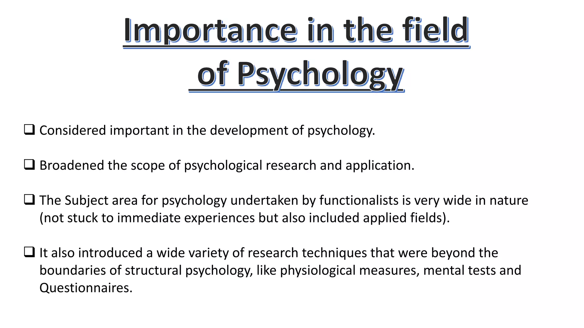Functionalism in Psychology | PPTX