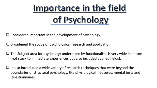 Functionalism in Psychology | PPTX | Science