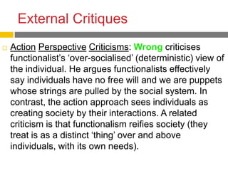 Functionalism & Society | PPTX