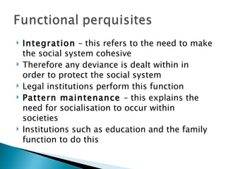 Functionalist Social Theory | PPT
