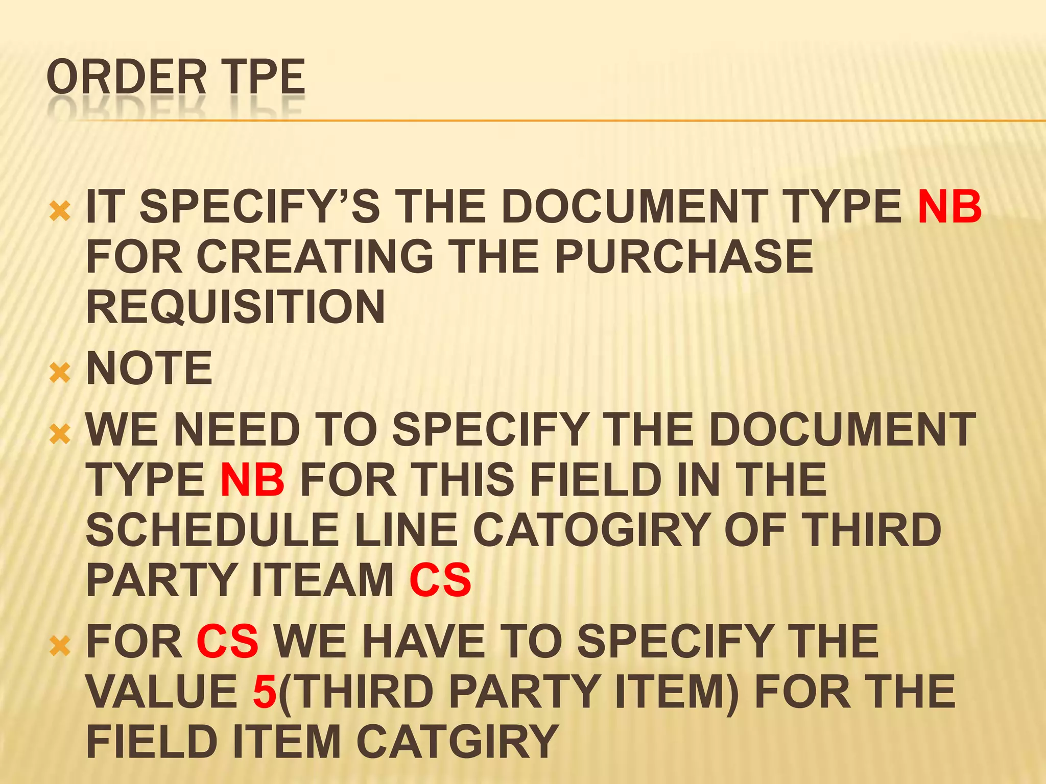 Functionality of schedule line catogiries | PPTX