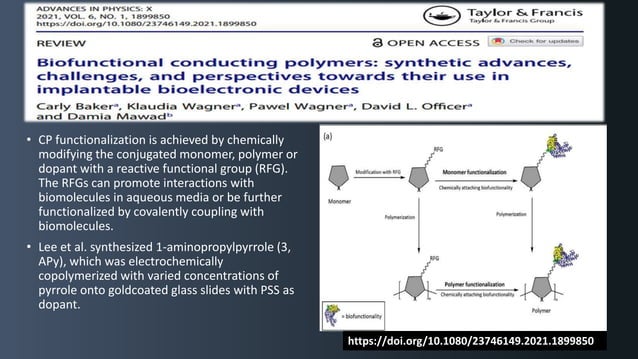 Functionalized Conducting polymers.pptx | Chemistry | Science