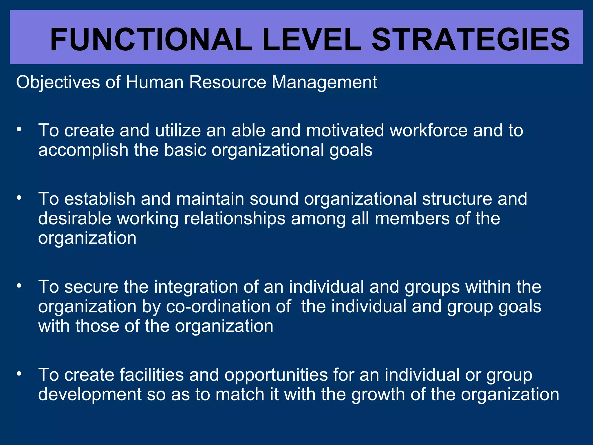 Functional level strategies | PPT