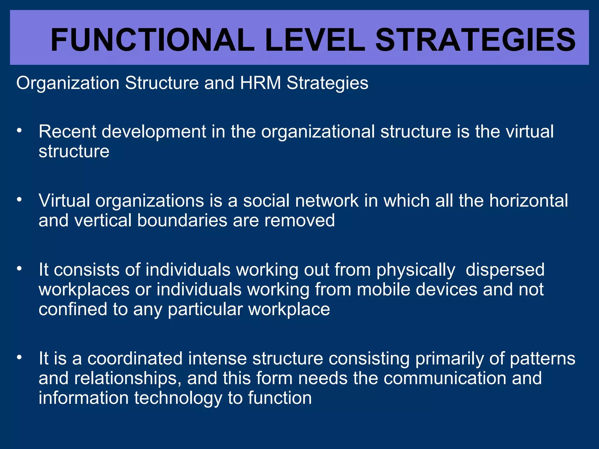 Functional level strategies | PPT