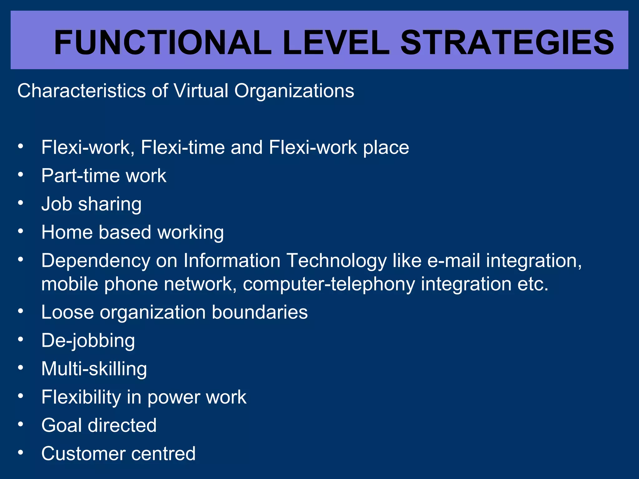 Functional level strategies | PPT