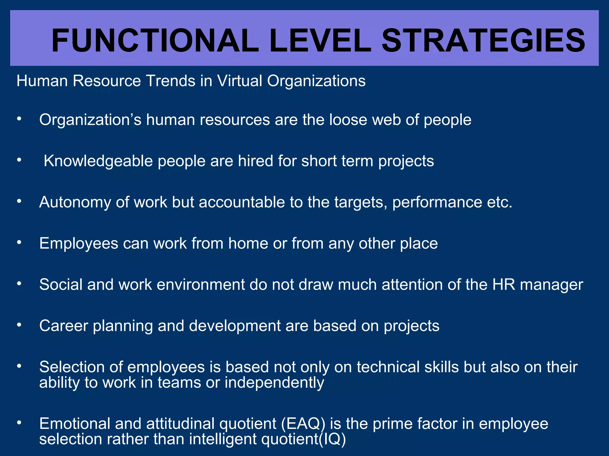 Functional level strategies | PPT
