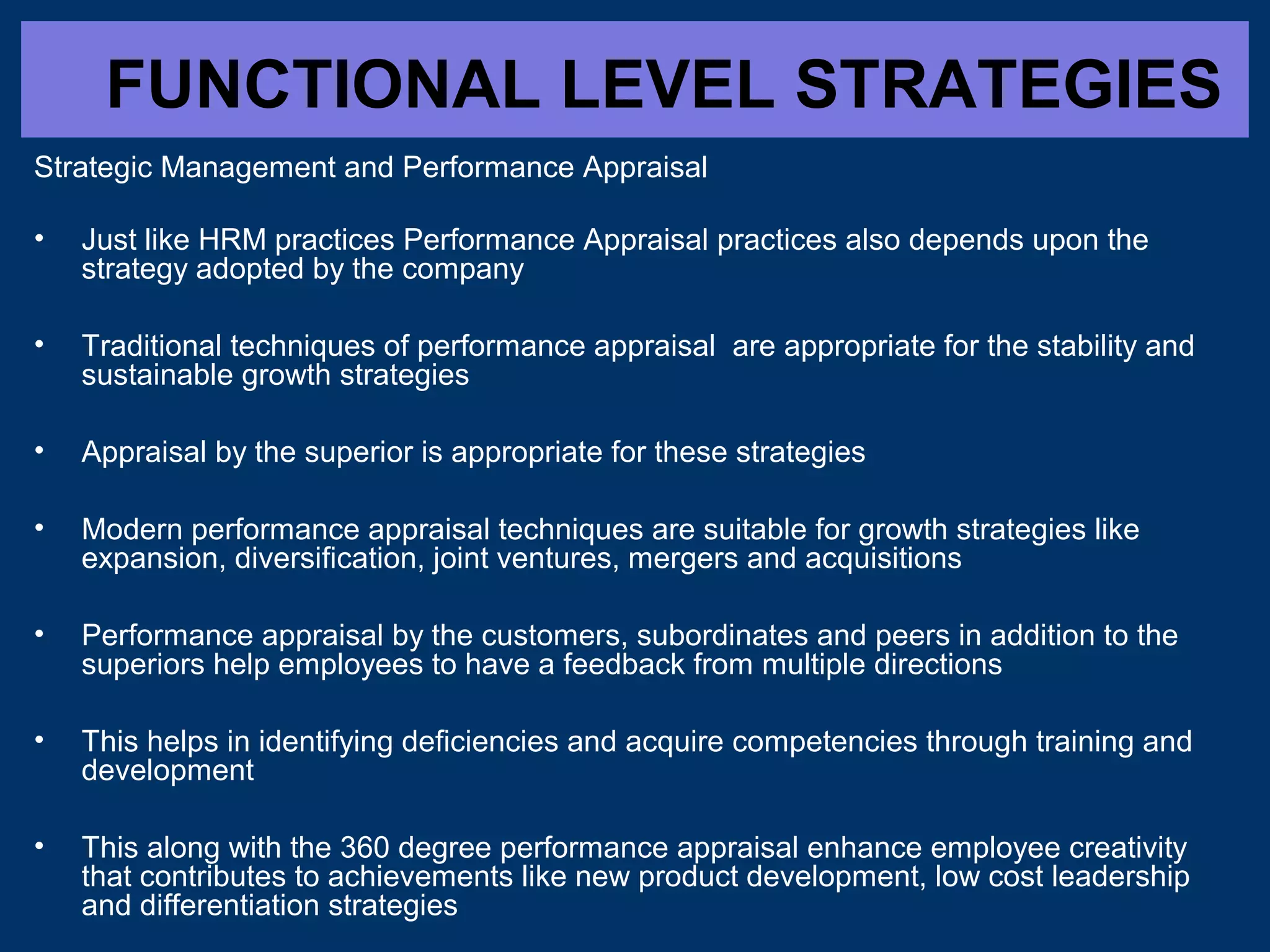 Functional level strategies | PPT