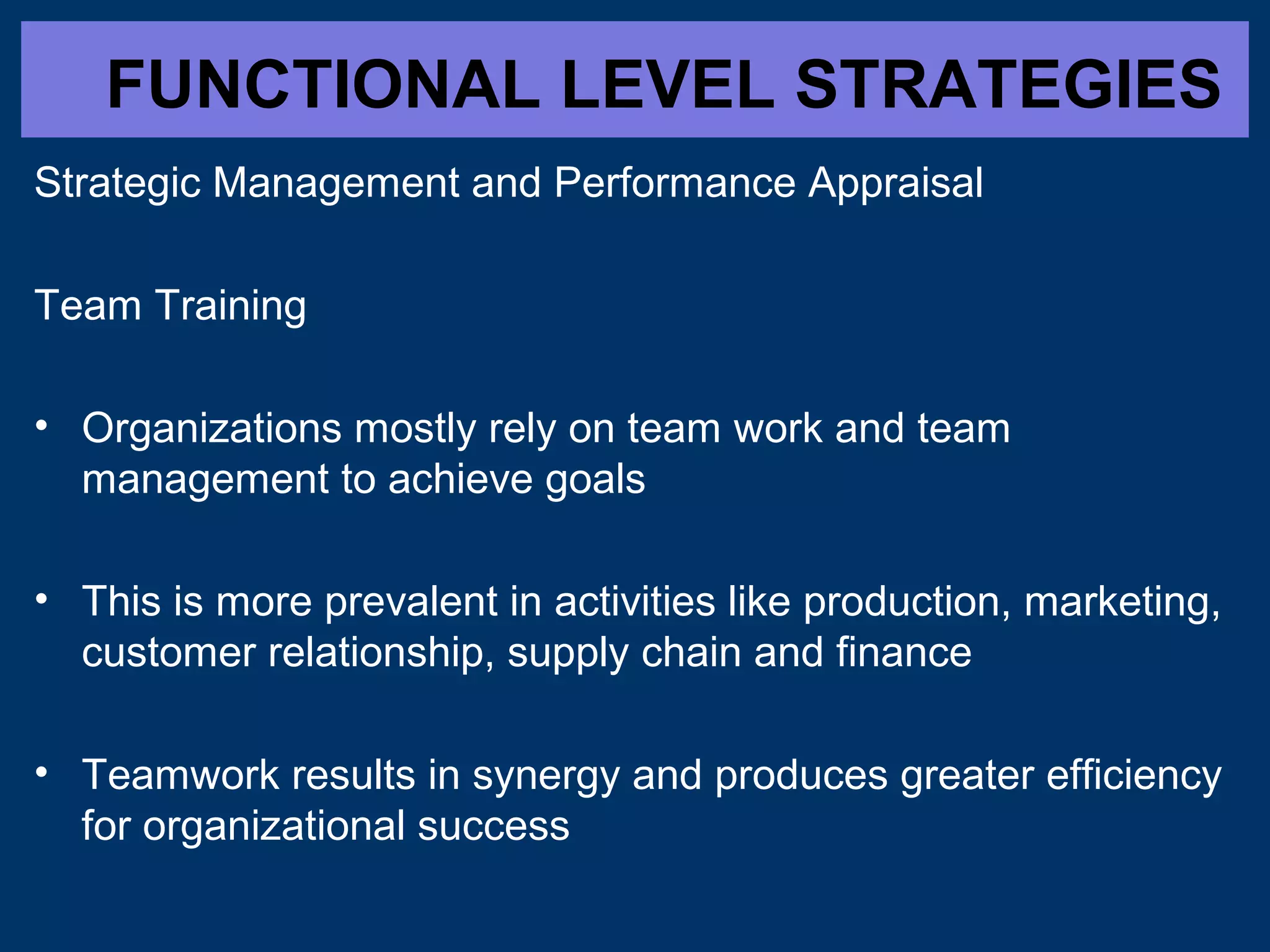 Functional level strategies | PPT