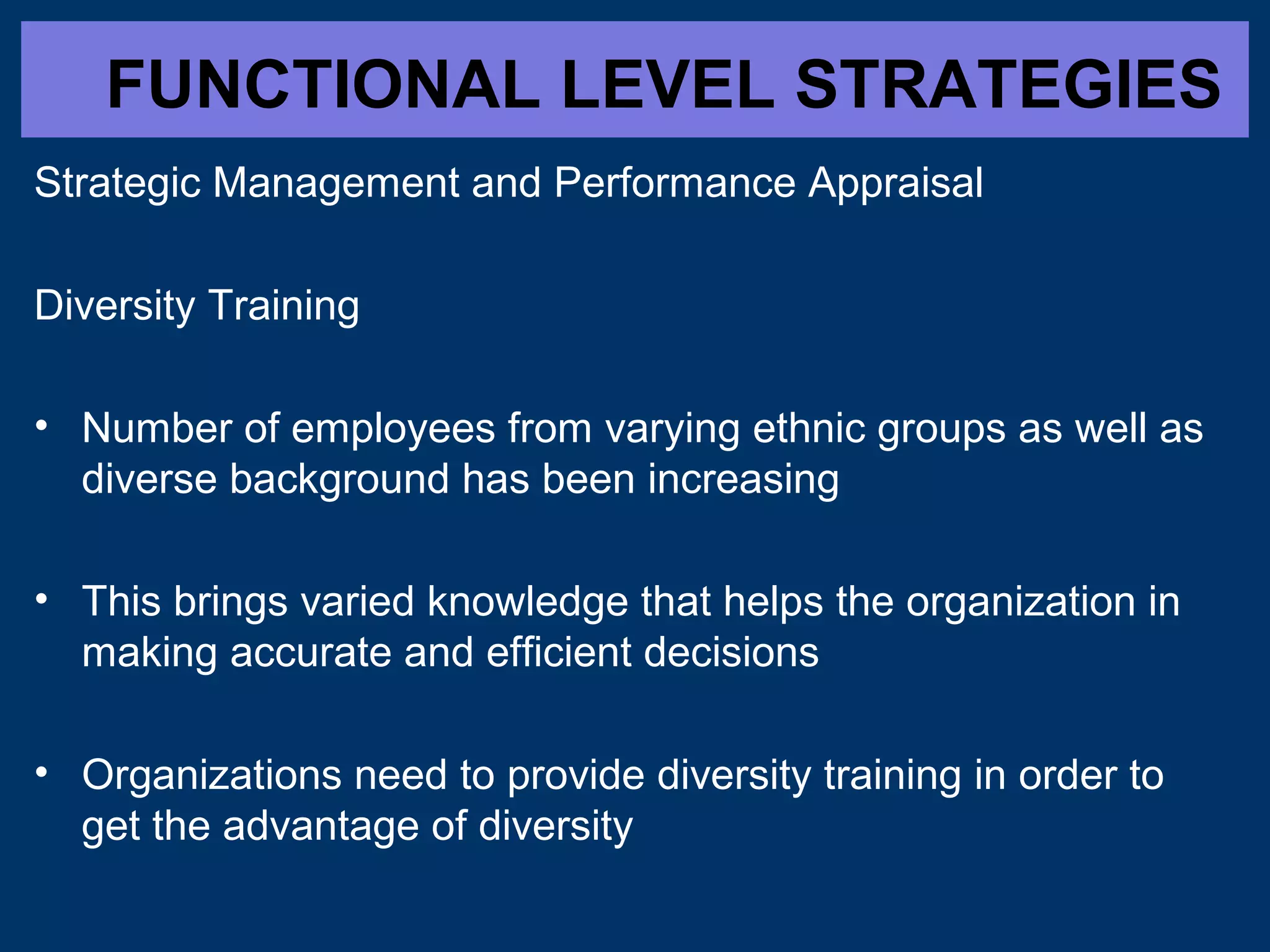 Functional level strategies | PPT