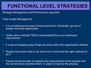 Functional level strategies | PPT