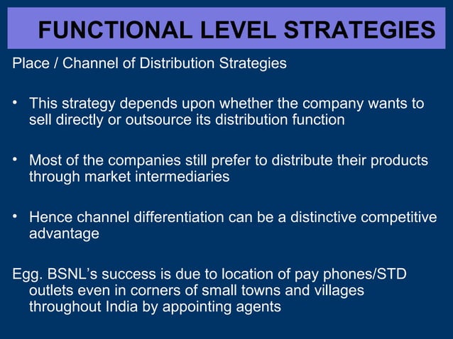 Functional level strategies | PPT