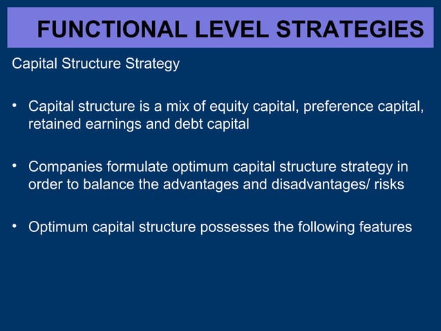 Functional level strategies | PPT