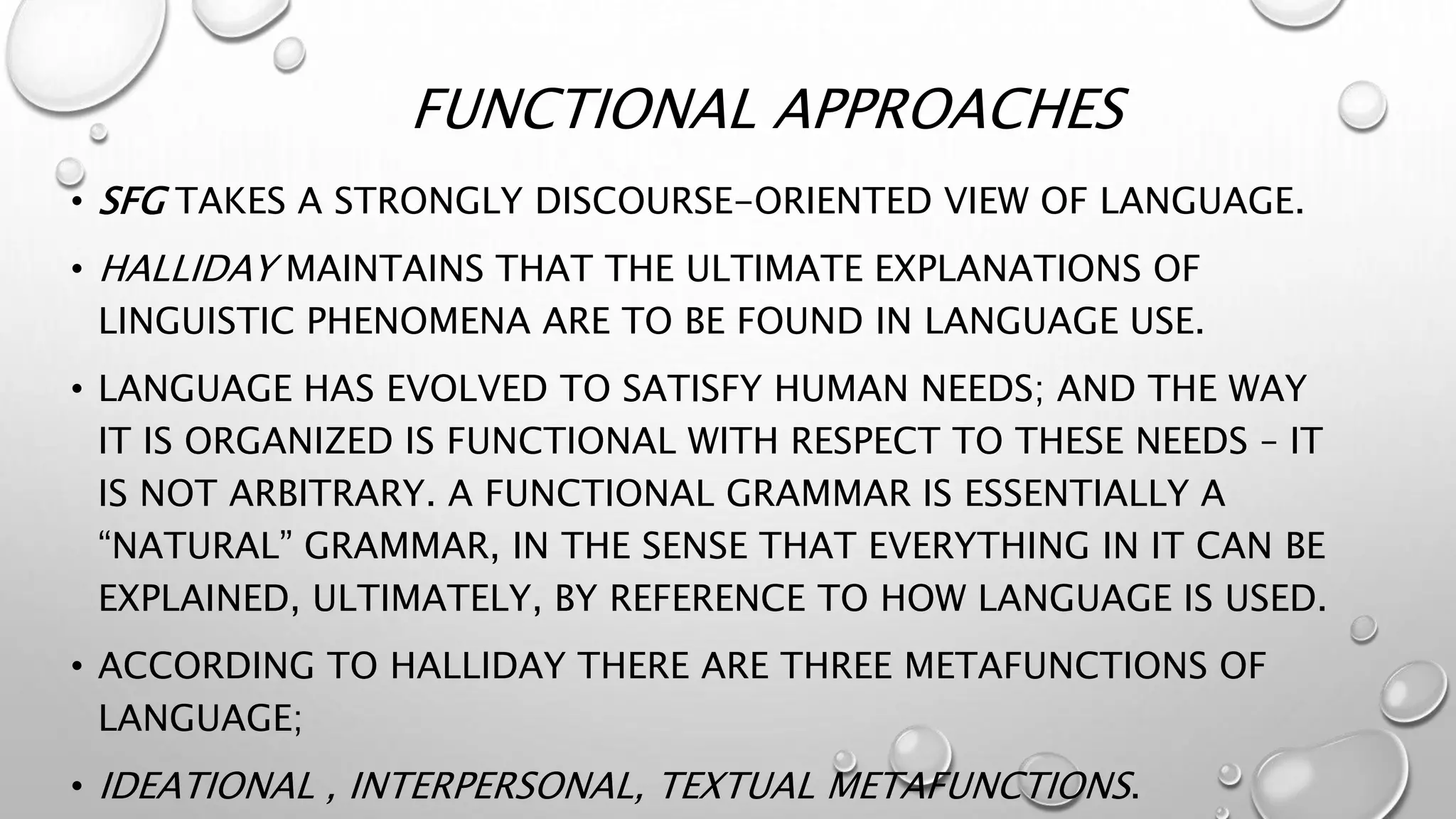 Functional linguistics | PPTX