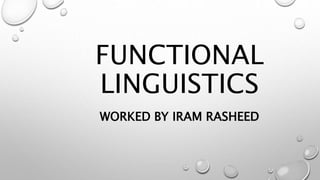 Functional linguistics | PPTX