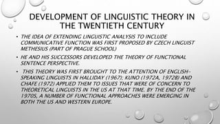 Functional linguistics | PPTX