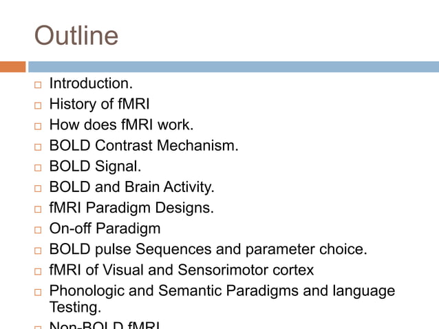 Functional magnetic resonance imaging-fMRI | PPTX