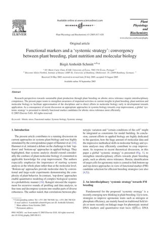 Functional markers2005 | PDF