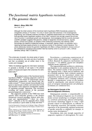 Functional matrix hypothesis revisited. ajodo1997 | PDF