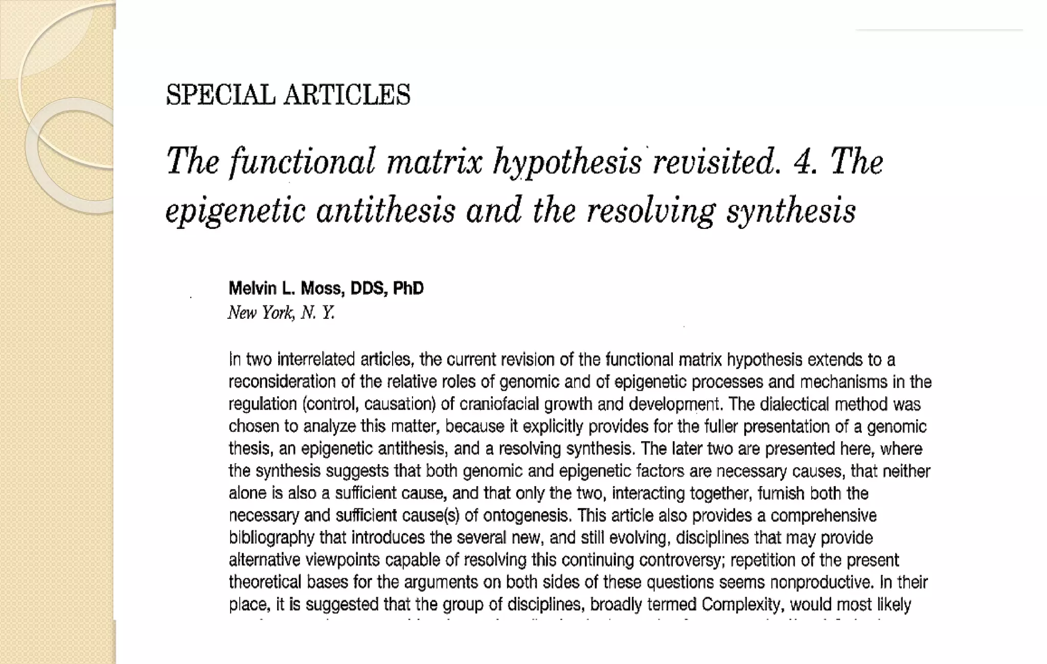 Functional matrix revisited | PPTX