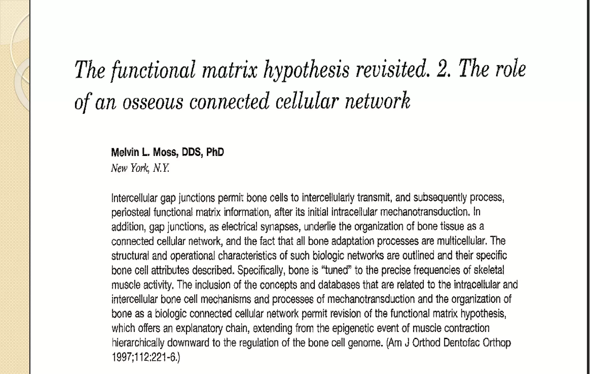 Functional matrix revisited | PPTX