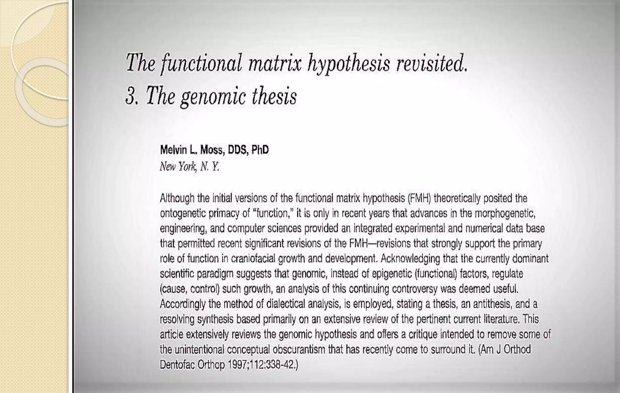 Functional matrix revisited | PPTX