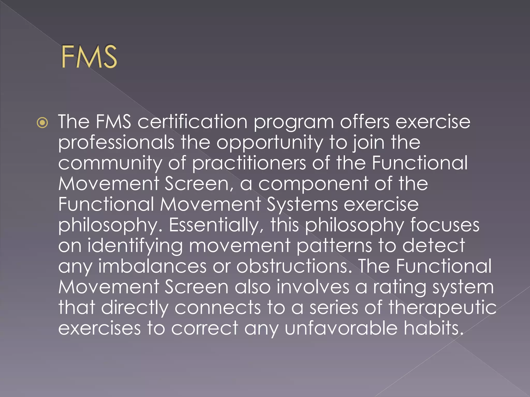 Functional Movement Systems Certification | PPT
