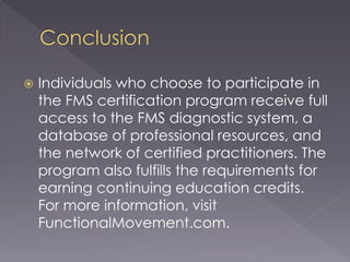 Functional Movement Systems Certification | PPT