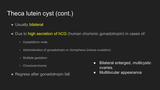 Functional ovarian cyst and its differential diagnosis | PPTX