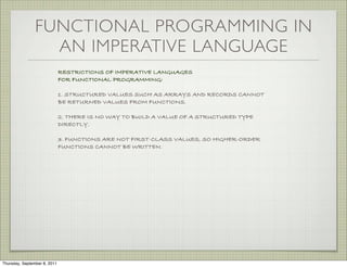 Functional programming | PPT