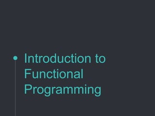 Introduction to Functional programming | PPT