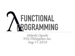 Functional programming | PPT