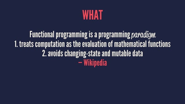 Functional programming in Swift | PPT