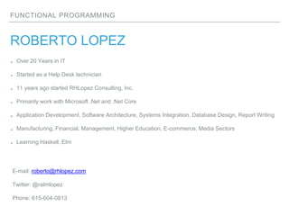 Functional Programming Introduction | PPT