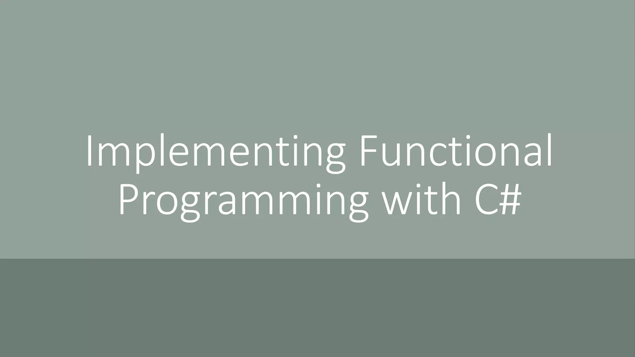 Functional programming | PPTX