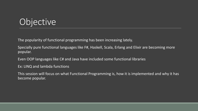 Functional programming | PPTX