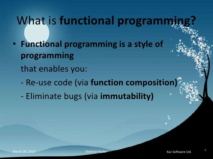 Functional Programming Fundamentals Functional Programming Fundamentals