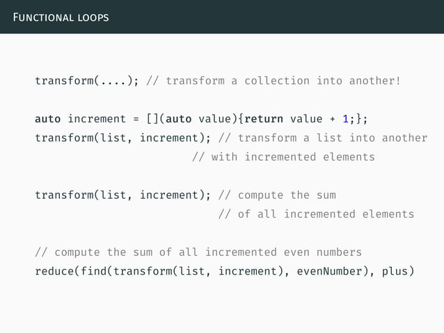 Functional programming in C++ | PPT