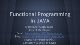 Functional programming in java 8 by harmeet singh | PDF