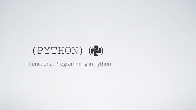 Functional programming in Python | PDF