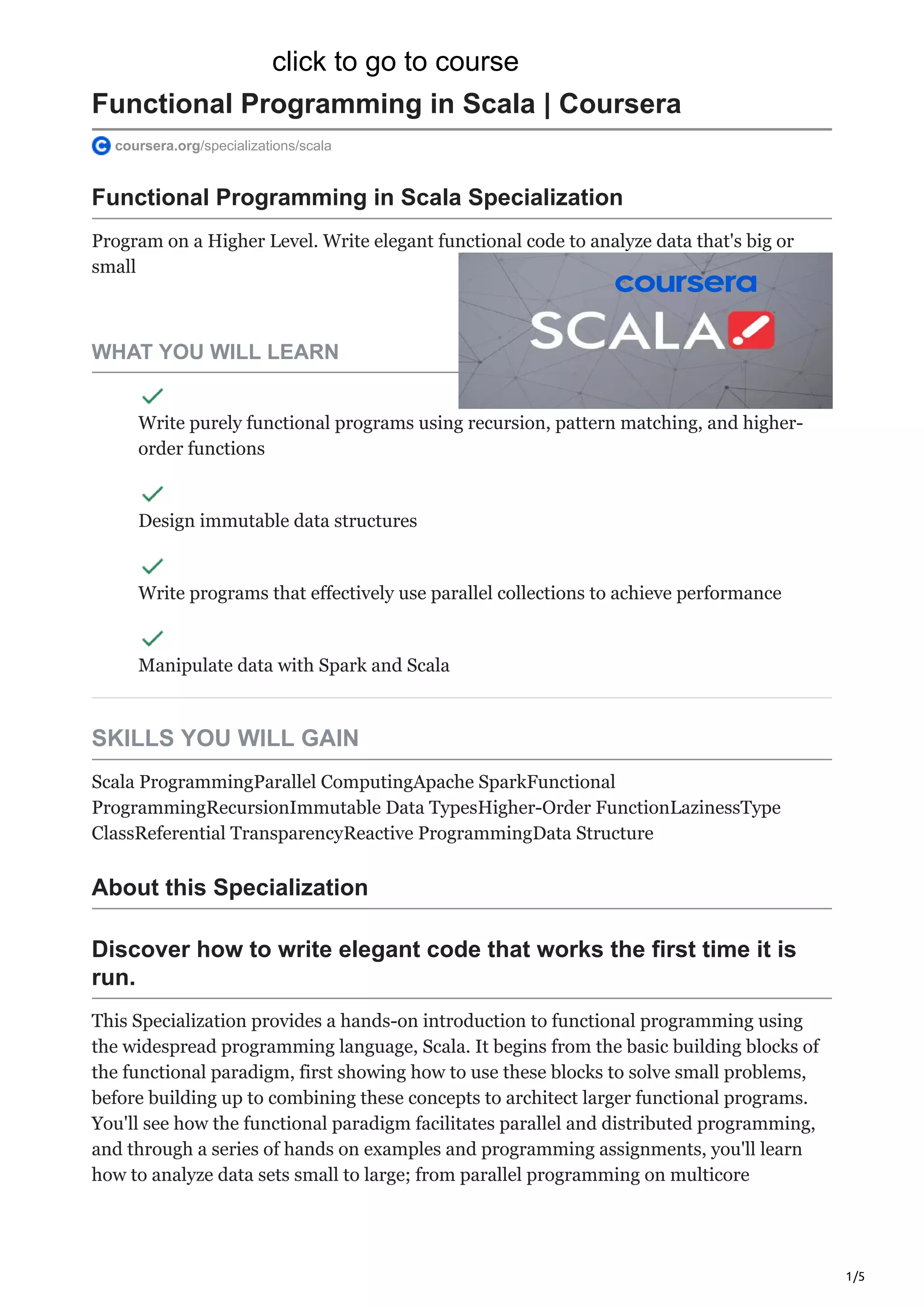 Functional programming in scala coursera | PDF Functional programming in scala coursera | PDF
