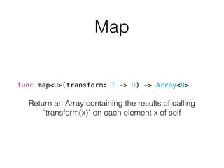 Map, Reduce and Filter in Swift | PPT