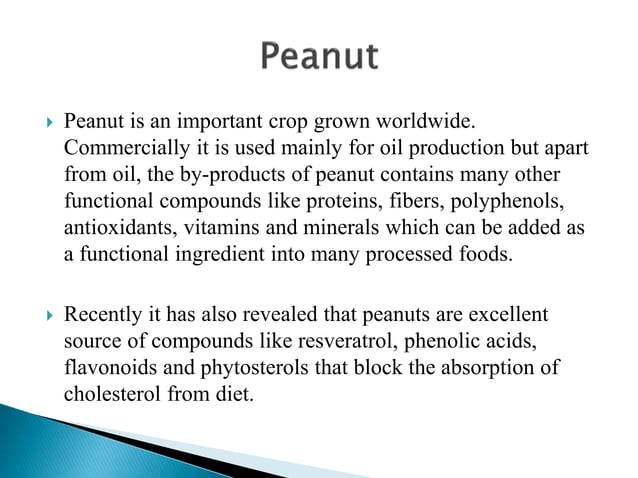 Functional properties of peanut protein | PPT