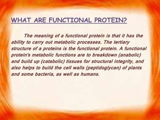 Functional protein by kk sahu | PPT