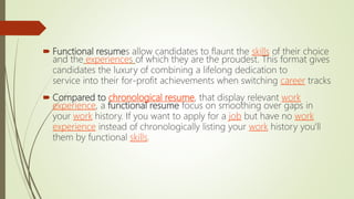 Functional resume | PPTX