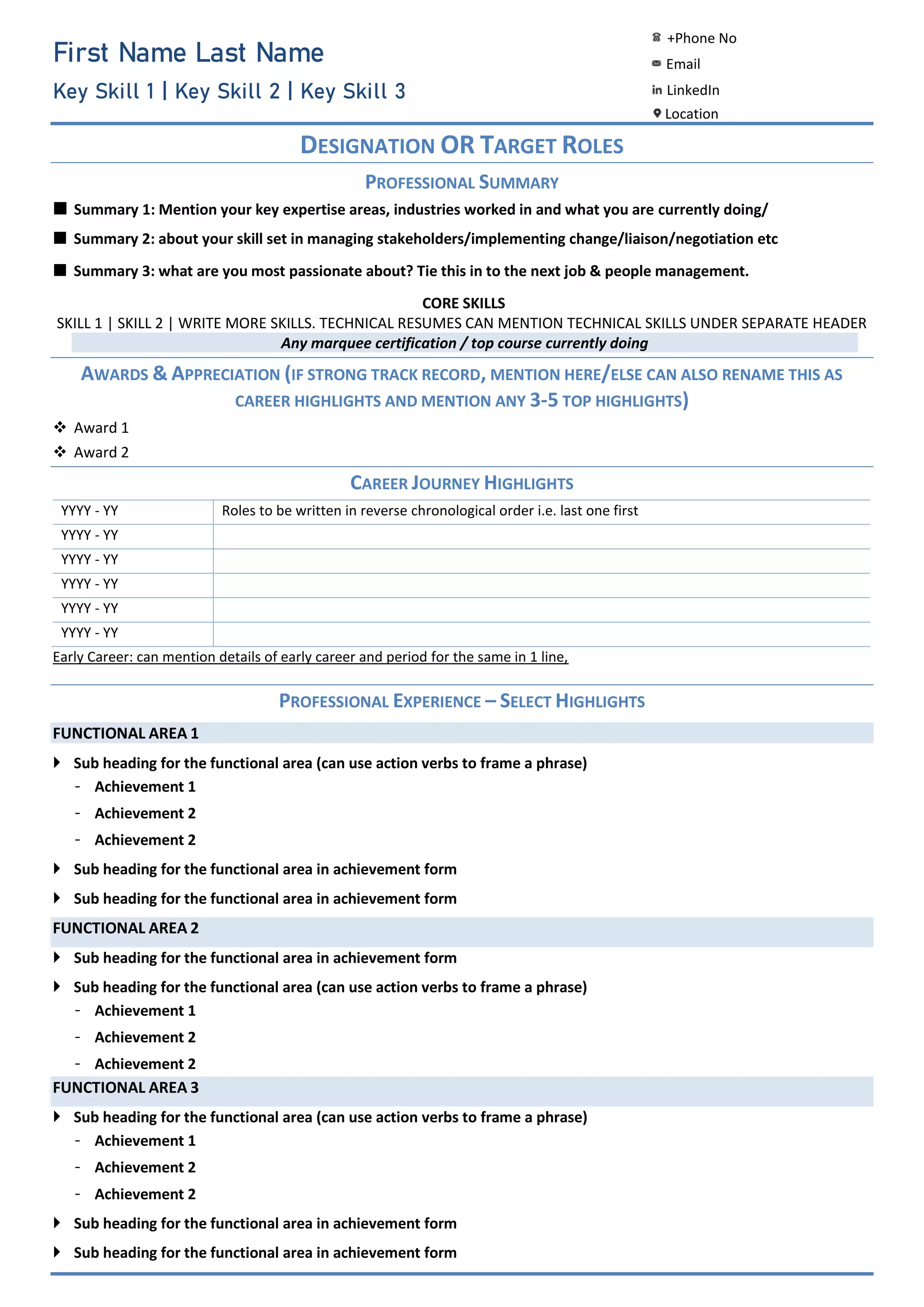 Functional resume template | PDF