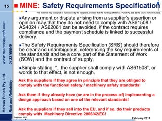 Functional safety of collision avoidance systems in mines marcus punch ...