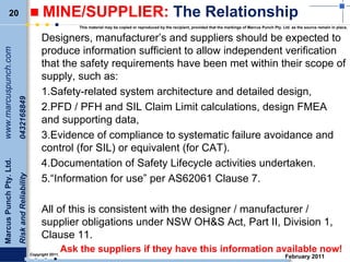 Functional safety of collision avoidance systems in mines marcus punch ...