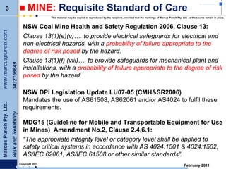 Functional safety of collision avoidance systems in mines marcus punch ...