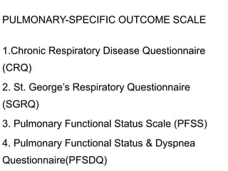 Functional scales in cardio pulmonary condition | PPTX